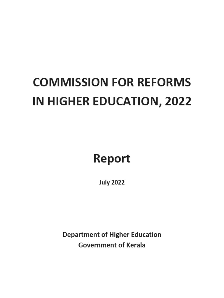 Higher Education Reforms Commission Report | PDF | Institution ...