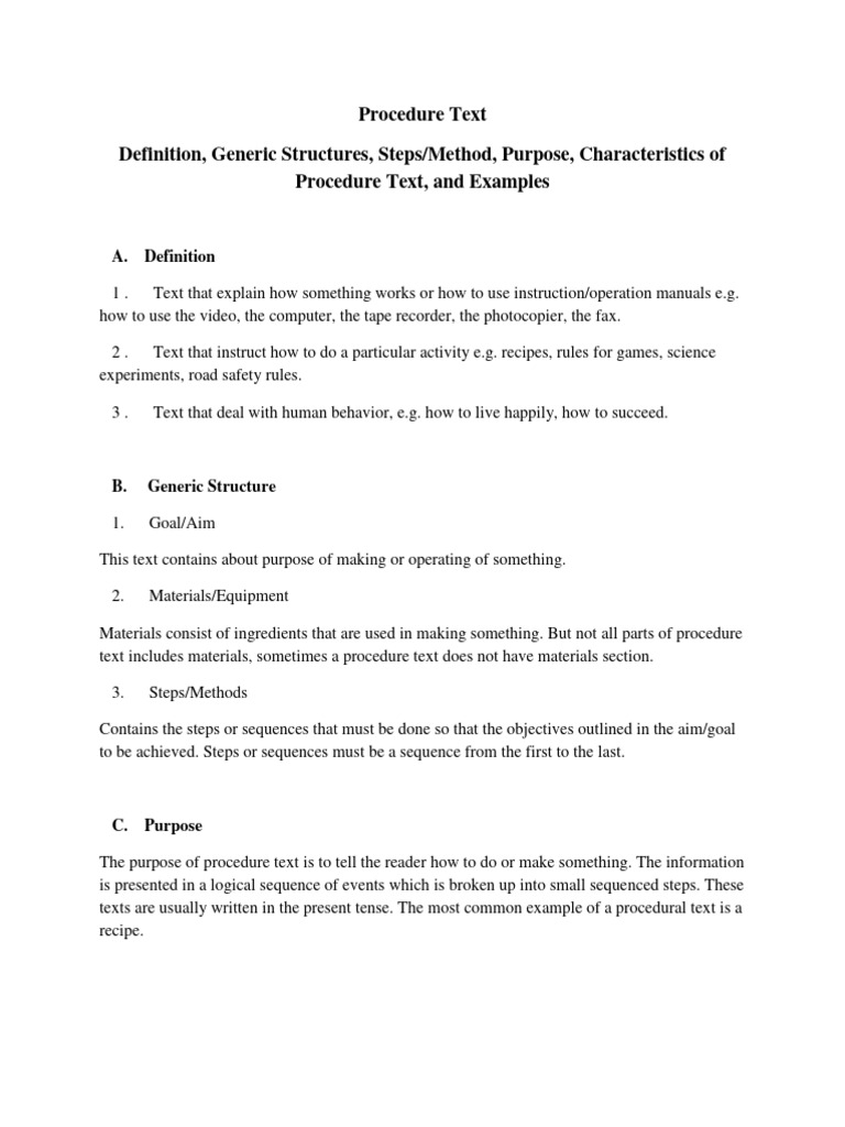 SOCIAL_FUNCTION_GENERIC_STRUCTURE_LANGUAGE_FEATURES_OF_PROCEDURE_TEXT | PDF SOCIAL_FUNCTION_GENERIC_STRUCTURE_LANGUAGE_FEATURES_OF_PROCEDURE_TEXT | PDF