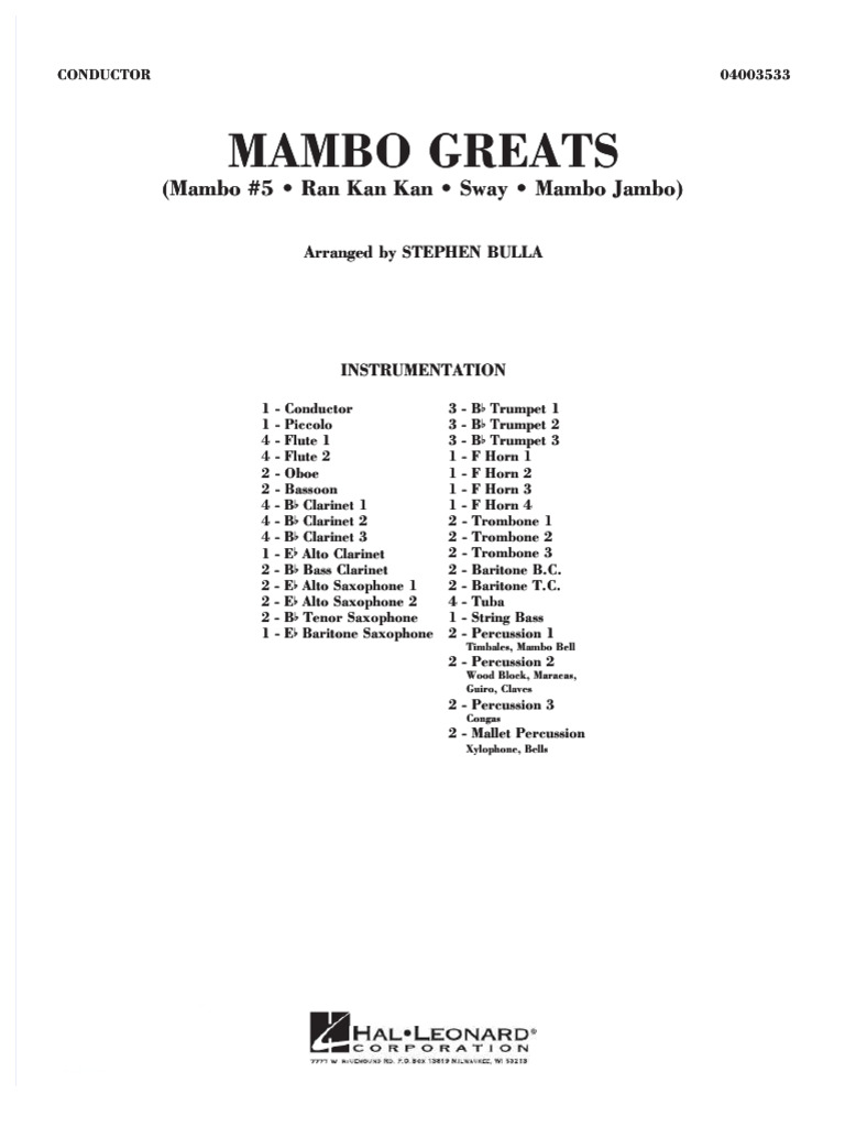 Mambo Greats | PDF