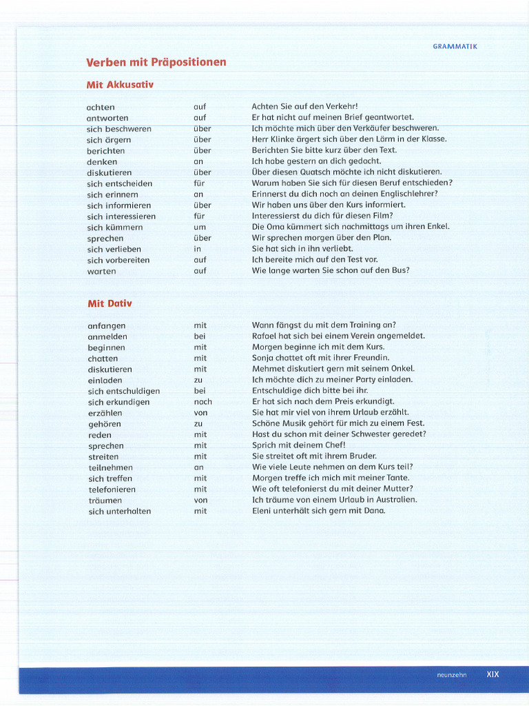 Verben Mit Präposition | PDF