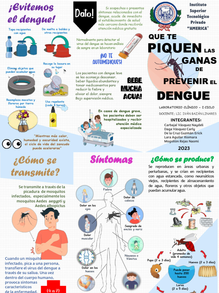 TRÍPTICO - DENGUE | PDF | Mosquito | Enfermedades animales TRÍPTICO - DENGUE | PDF | Mosquito | Enfermedades animales