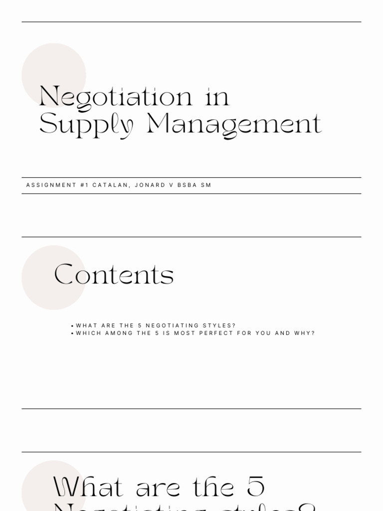 Assignment #1 | PDF | Negotiation | Business