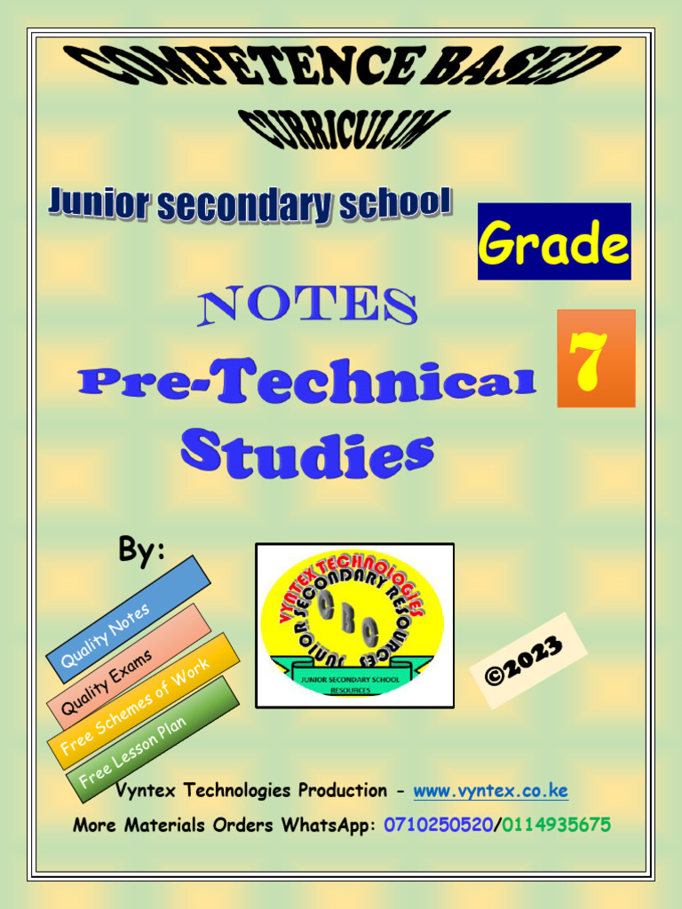 Pre-Technical Complete Notes Grade 7 | Download Free PDF | Metals | Wound