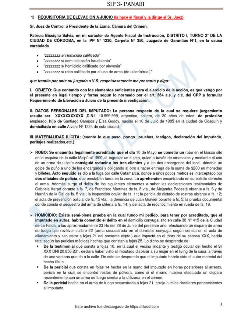 Sip Iii Resumen-Panabi | PDF | Sentencia (ley) | Fiscal