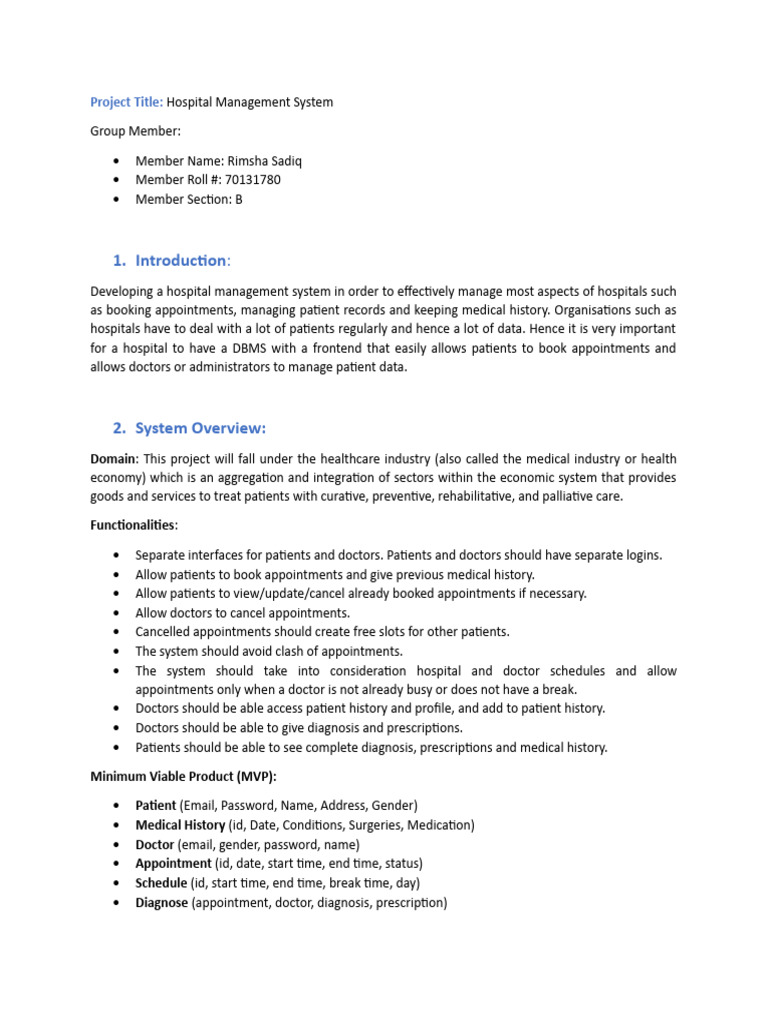 Database Project Proposal | PDF | Usability | Databases
