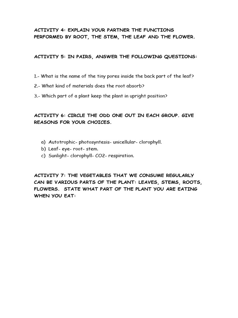 Activity 4, 5, 6 | PDF | Science & Mathematics