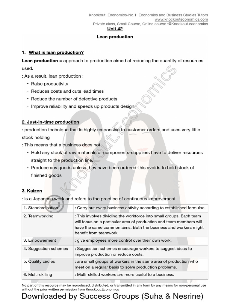 Lean Production | PDF | Lean Manufacturing | Economies
