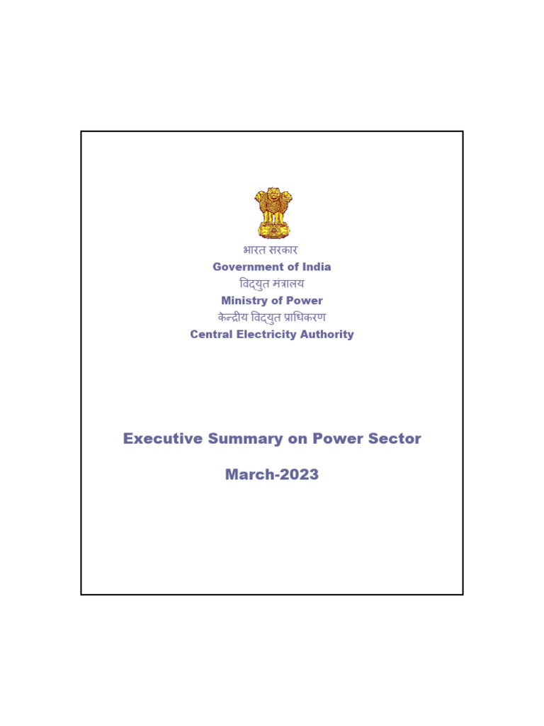 Executive Summary Mar 2023 Merged | PDF | Electricity Generation ...