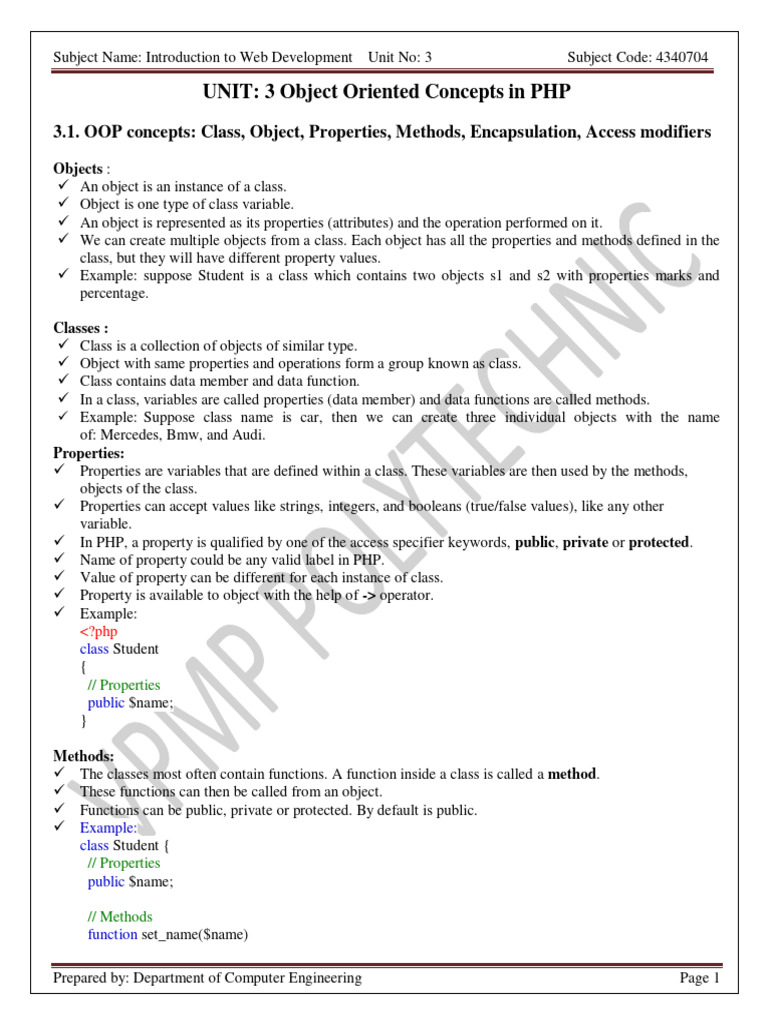 unit-3bskbaskj | PDF | Class (Computer Programming) | Inheritance (Object Oriented Programming)