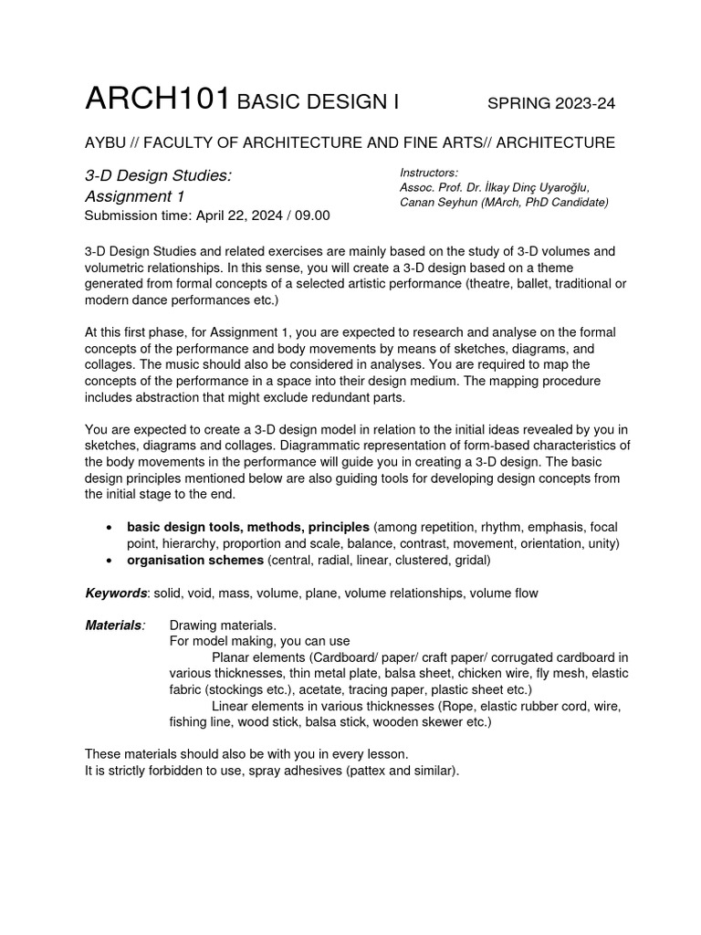 Arch101-Final Project-Assign1 | PDF | Design