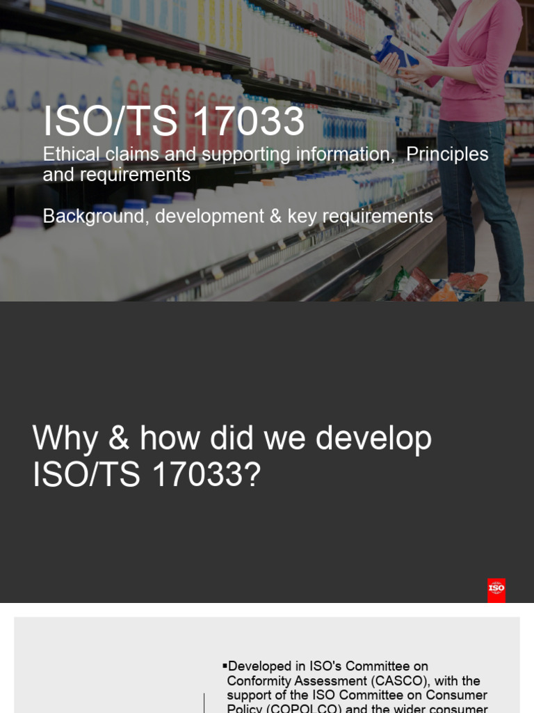 ISO - TS 17033 - Ethical Claims and Supporting Information - Principles ...