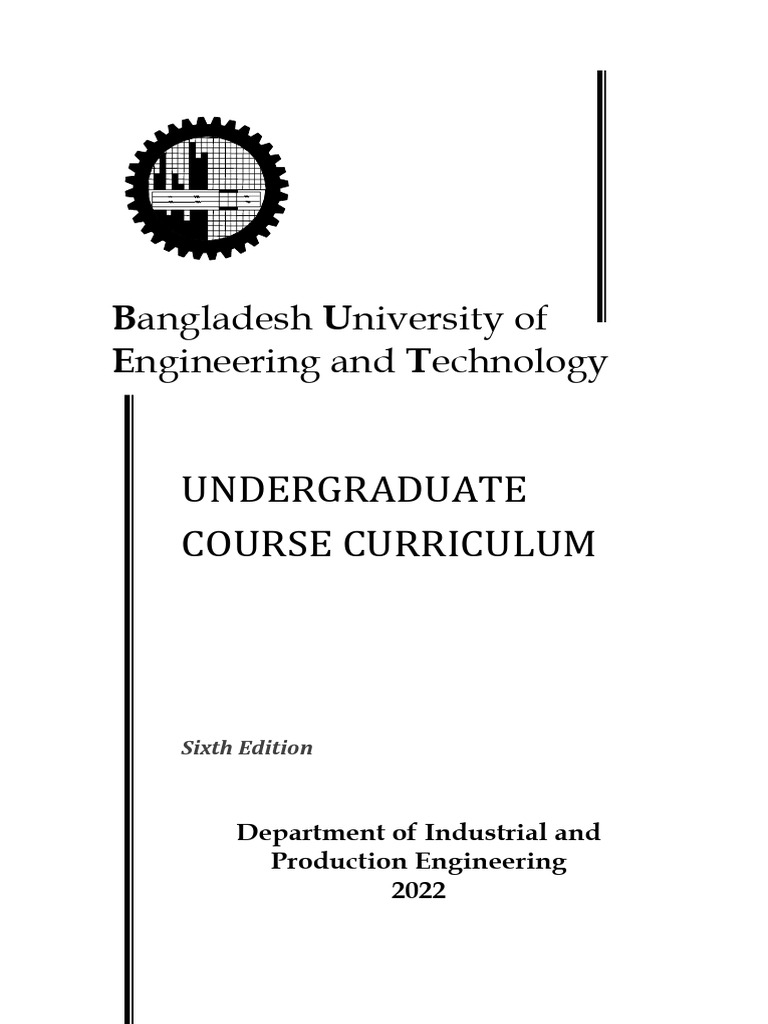 IPE - BUET Syllabus - 6th Ed | PDF | Engineering