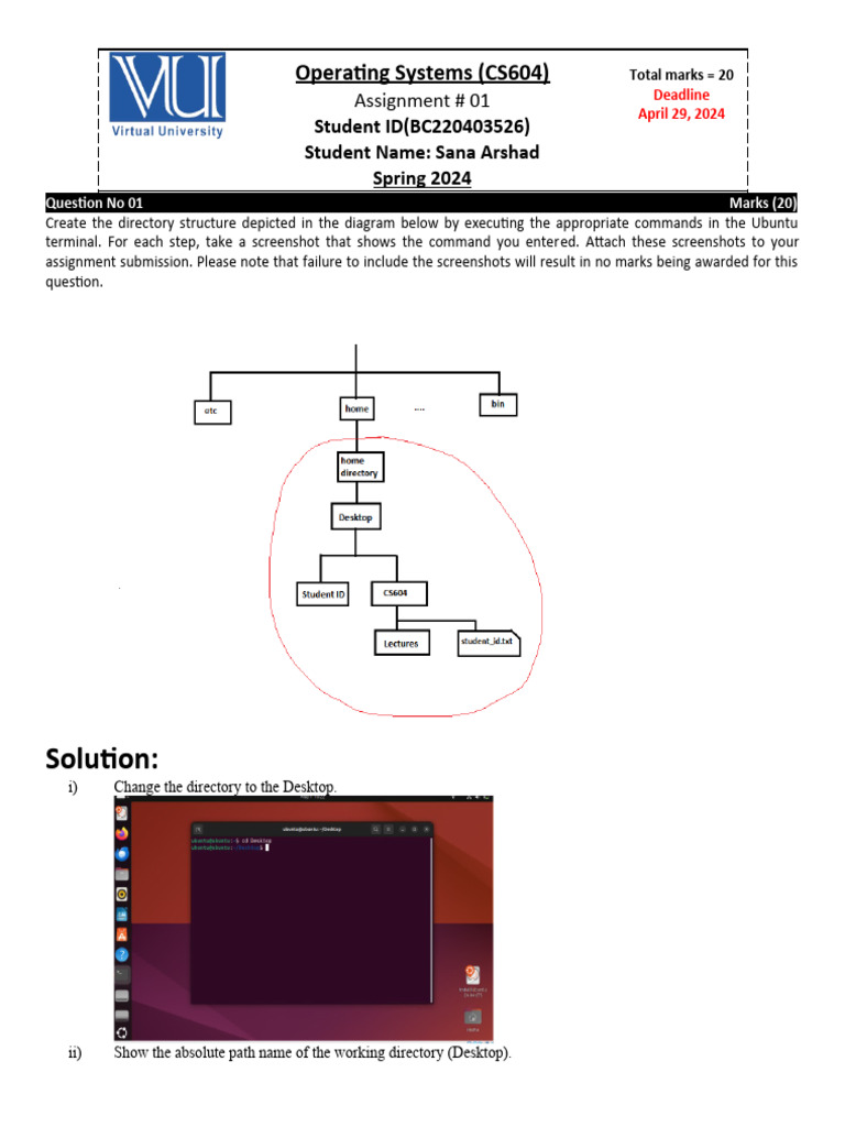CS604 Assignment File Solution55 | PDF | Computers