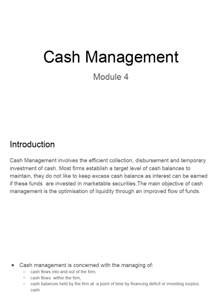 1702201283CashManagement 1 | PDF | Cash | Banks