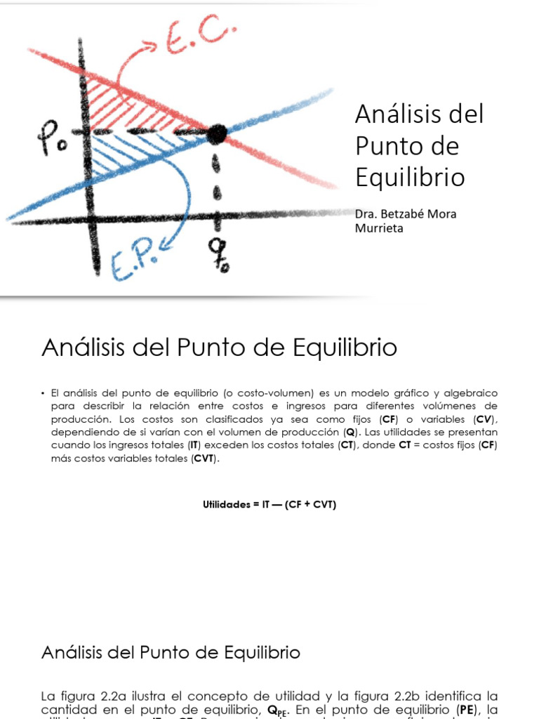 Análisis Del Punto de Equilibrio | PDF | Ciencias económicas | Economias