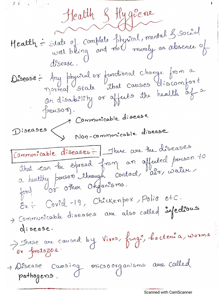 Health and Hygiene (ICSE CLASS 8 BIO) PART-1 | PDF