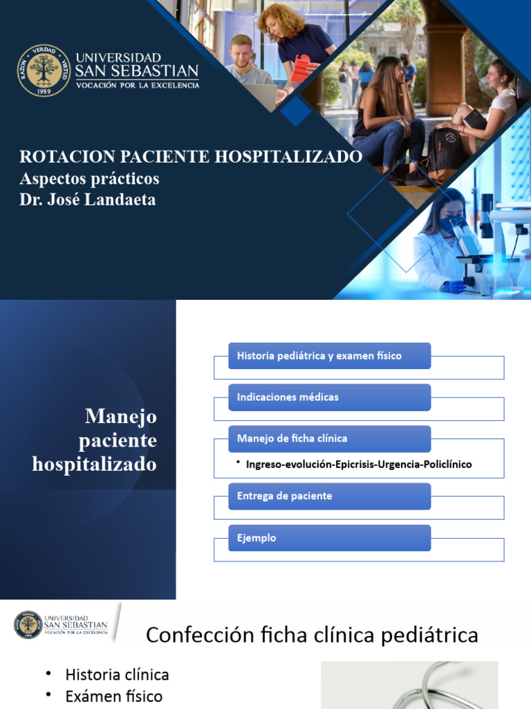 Manejo Del Pac Hospitalizado 1 2 | PDF | Examen físico | Historial médico