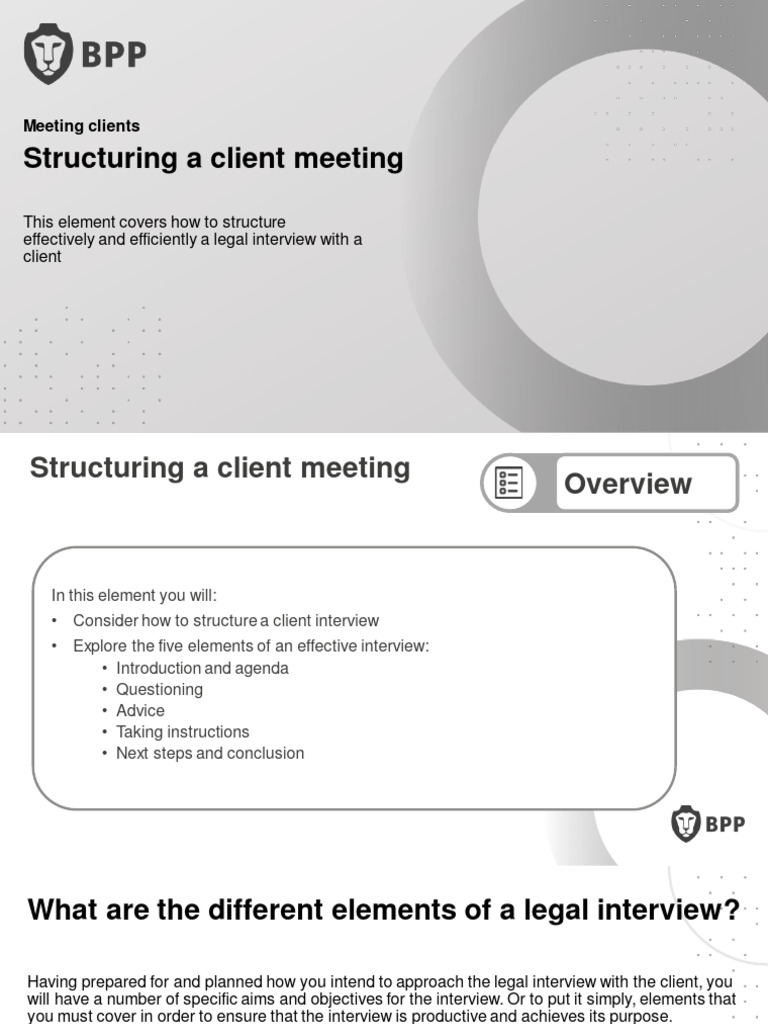 06 Structuring A Client Meeting | PDF