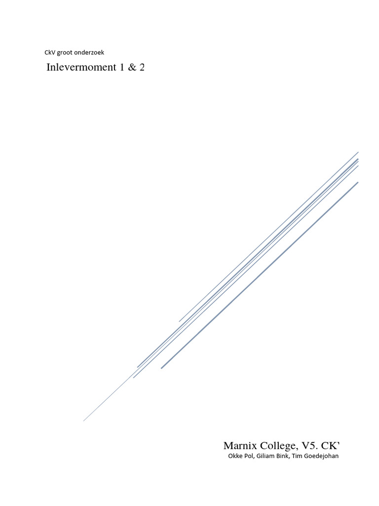 CKV Groot Onderzoek | PDF