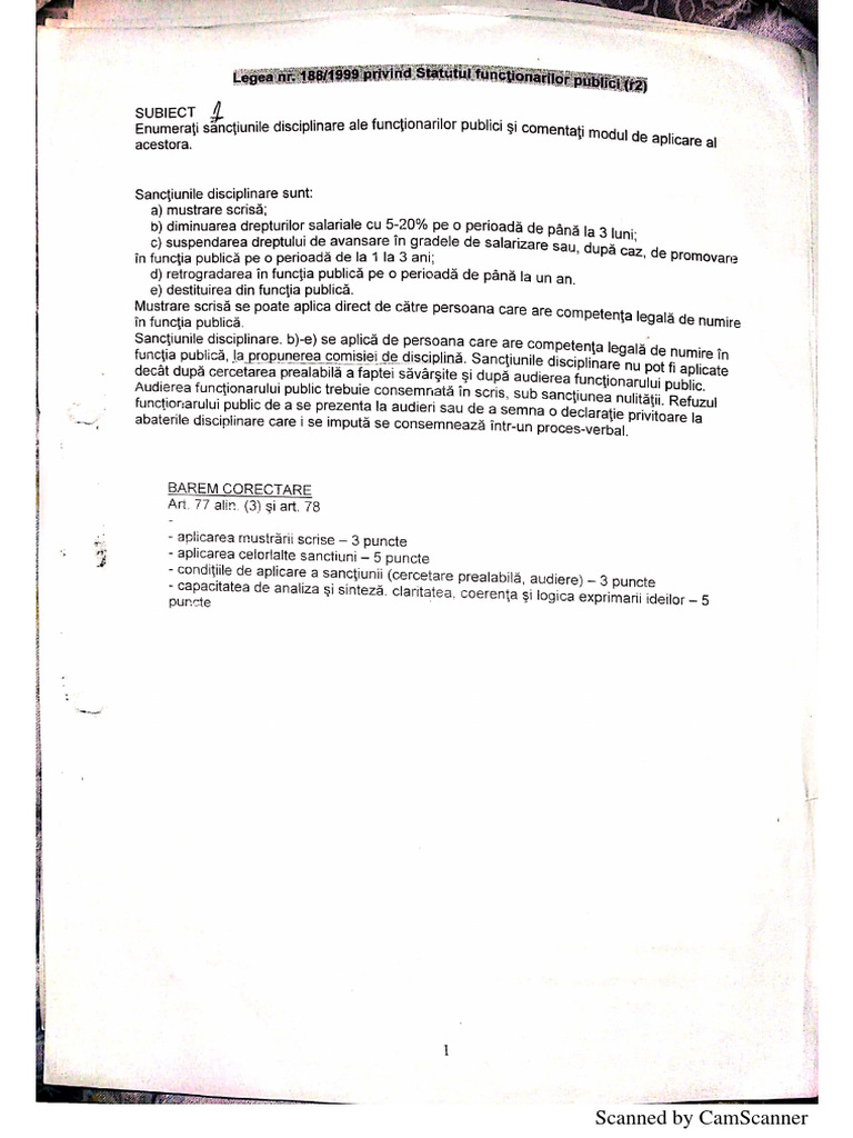 Subiecte Statut Si Cod FP | PDF