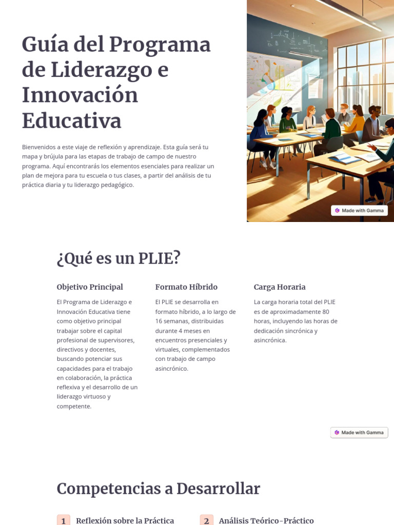 Guia Del Programa de Liderazgo e Innovacion Educativa | PDF | Pedagogía ...