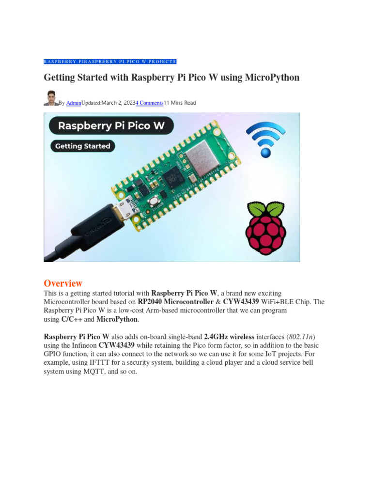 IOT - All Components - Merged PDF - Sem VIII | PDF | Raspberry Pi | Microcontroller