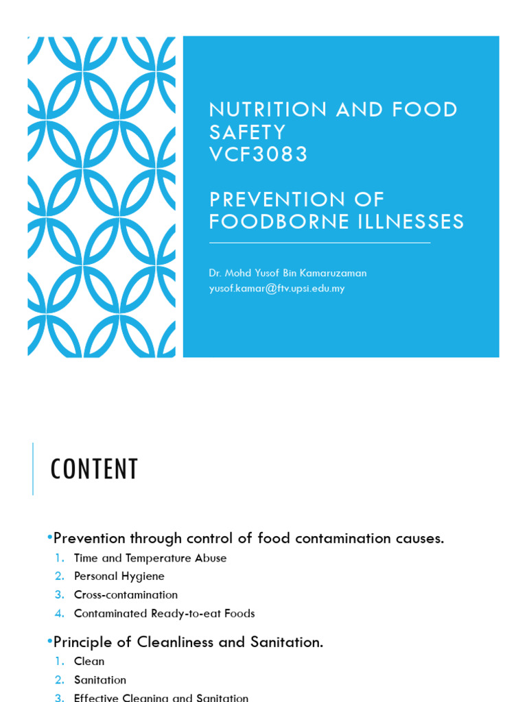 3 - Prevention of Foodborne Illnesses | PDF | Hygiene | Foodborne Illness