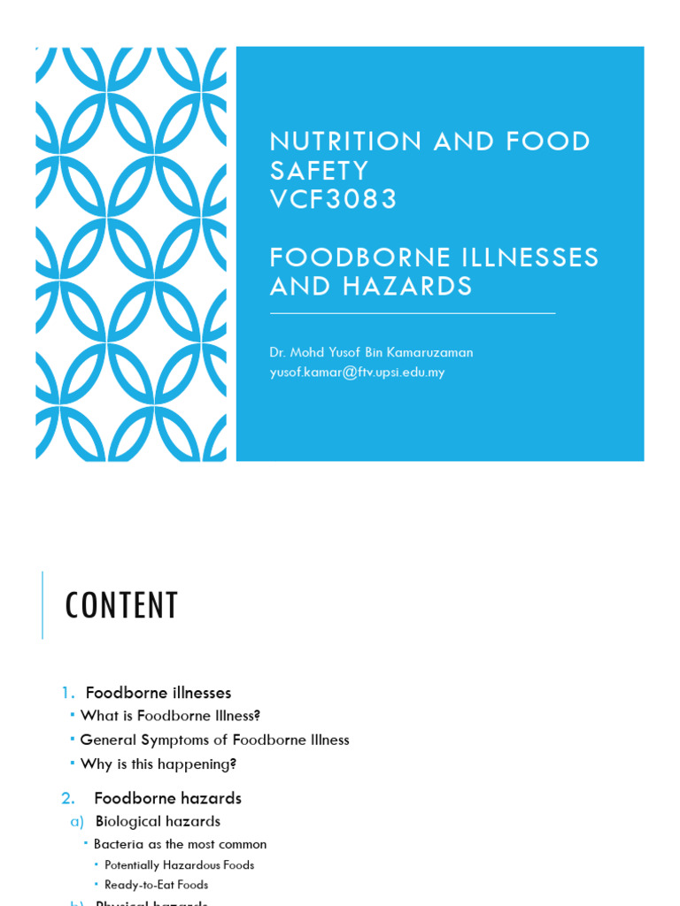 2 Food Hazards And Foodborne Illnesses Pdf Foodborne Illness
