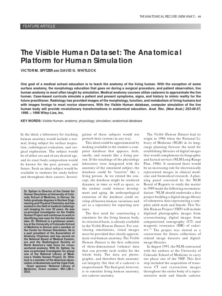 Virtual Human Dataset - For ED Section | PDF | Medical Imaging | Radiology