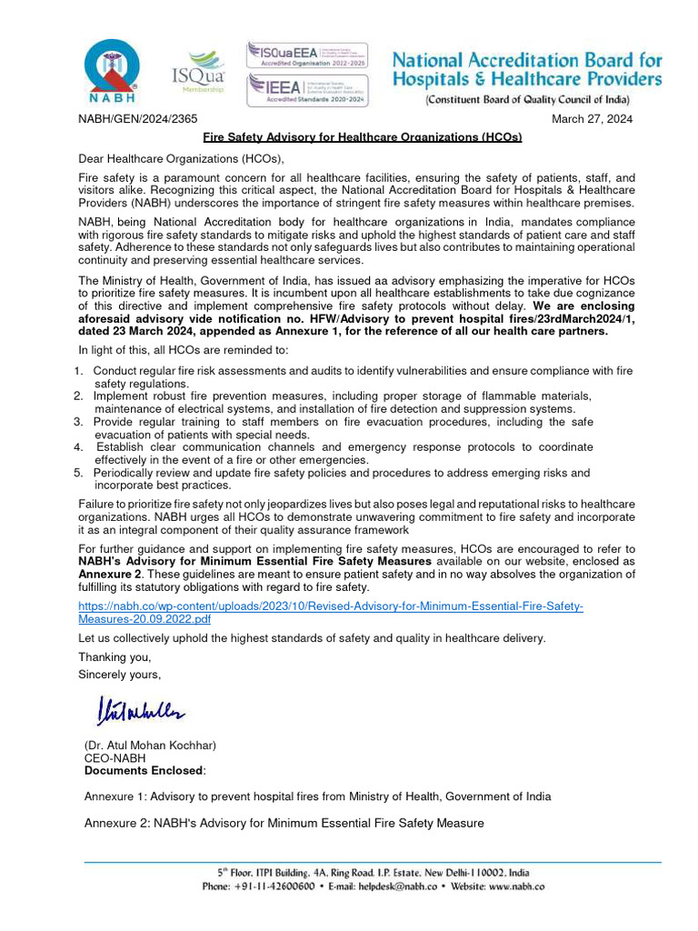 Fire Safety in Hospitals | PDF | Fire Safety | Safety