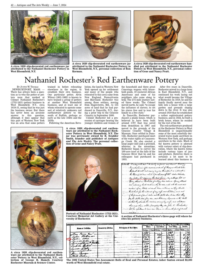 0607 - D - 042 - ANA Nathaniel Rochester | PDF | Pottery | Decorative Arts