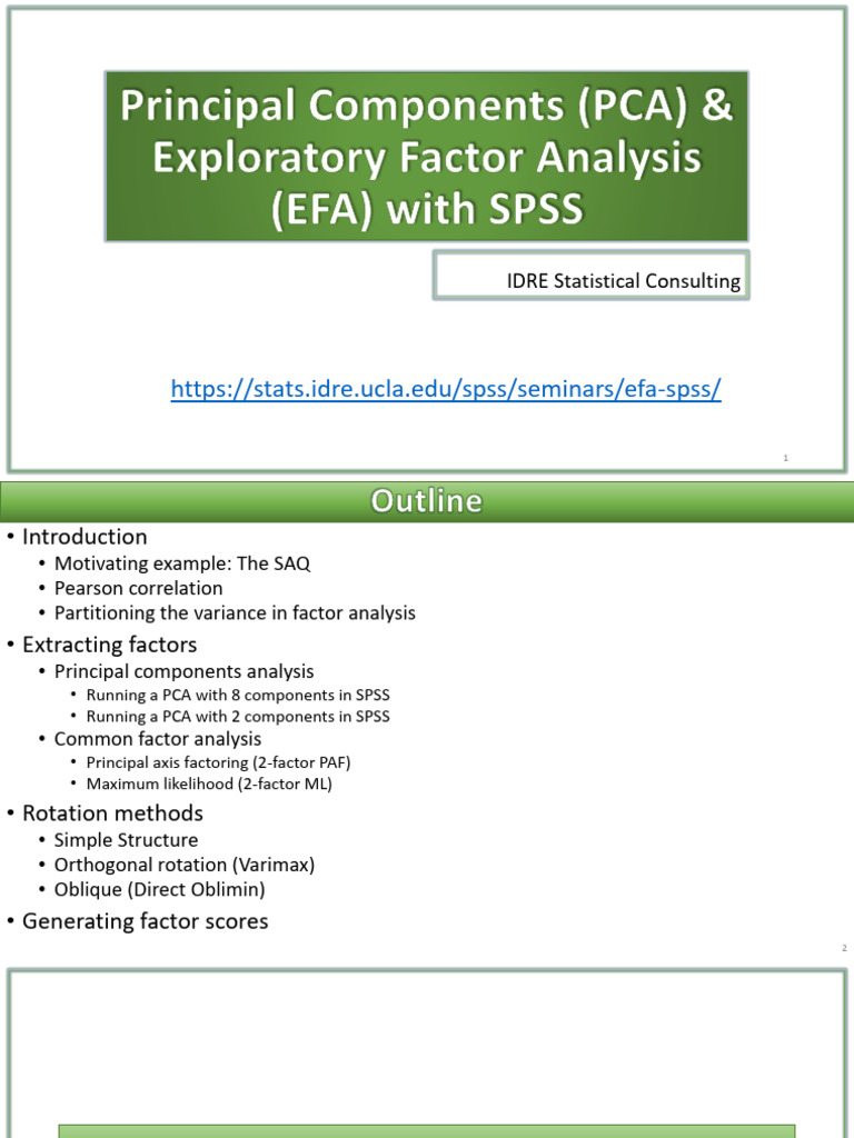Pca Efa V12 | PDF | Principal Component Analysis | Factor Analysis