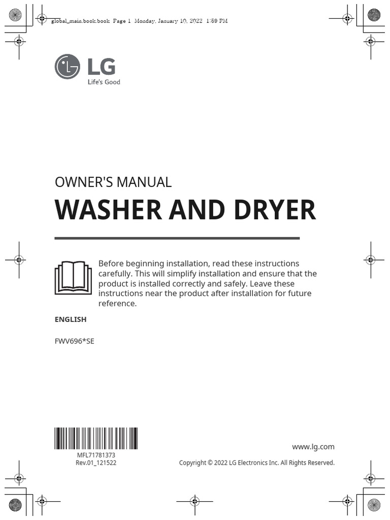 Washing Machine Manual | PDF | Washing Machine | Ac Power Plugs And Sockets