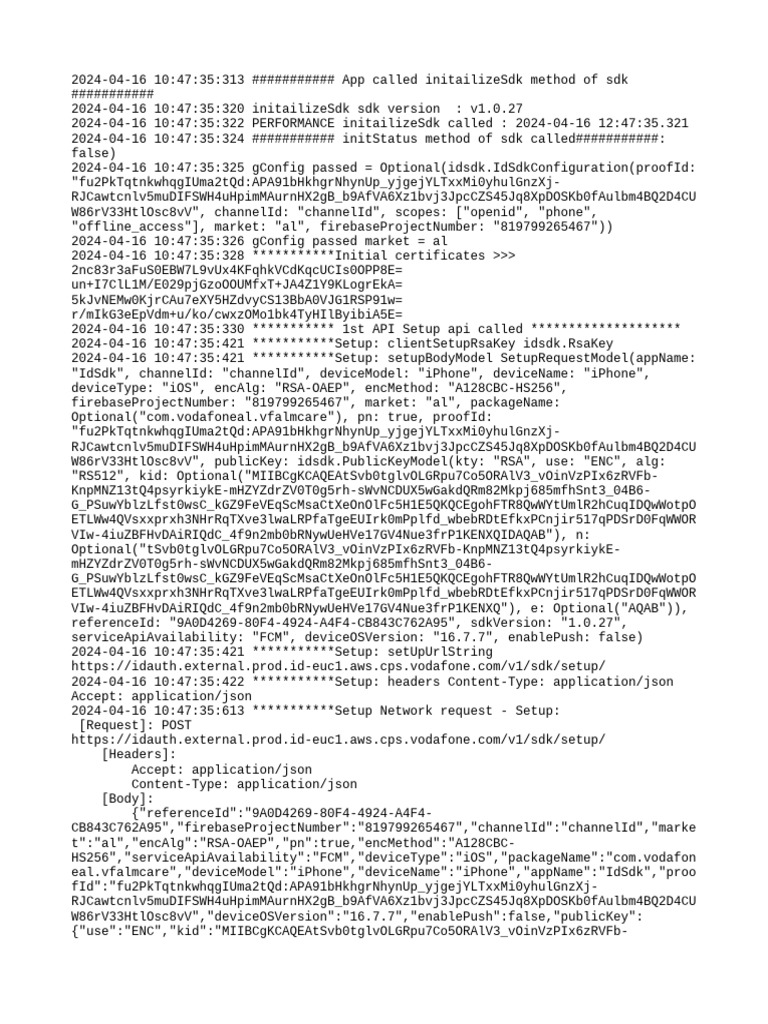 Id SDK Logs | PDF | Information Technology | Computer Science