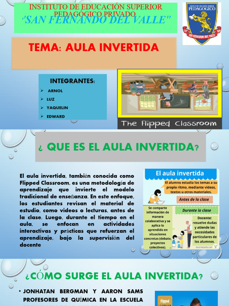 Aula Invertida | PDF | Teoría de la educación | Comunicación humana