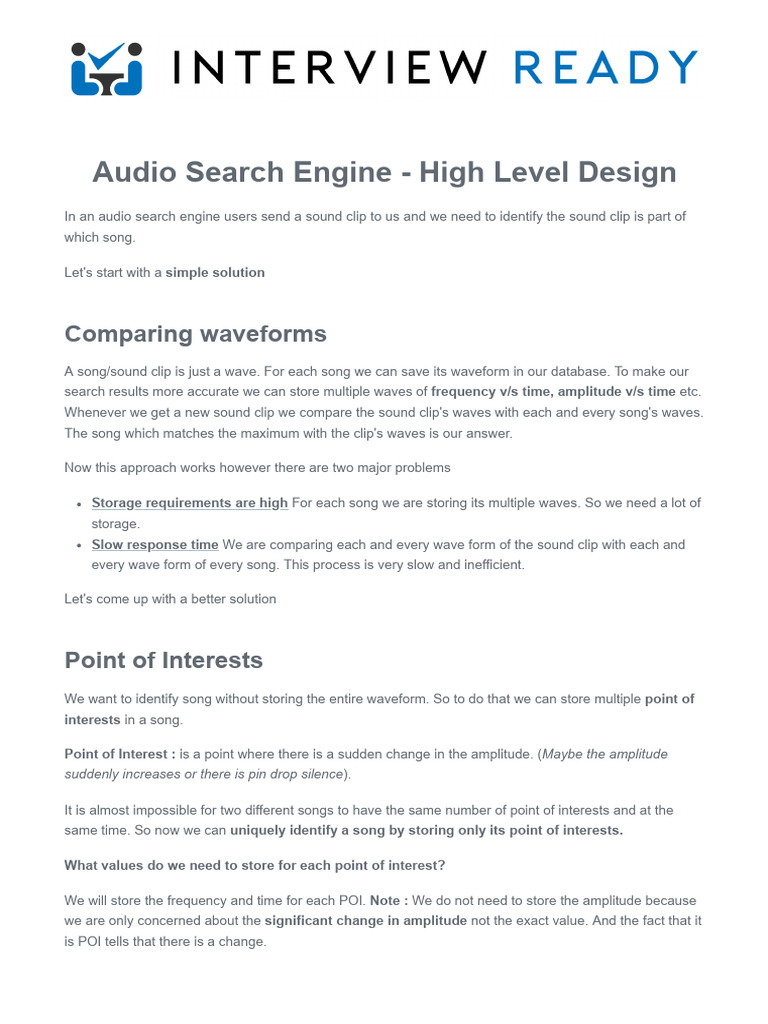 Audio Search Engine | PDF | Amplitude | Waves
