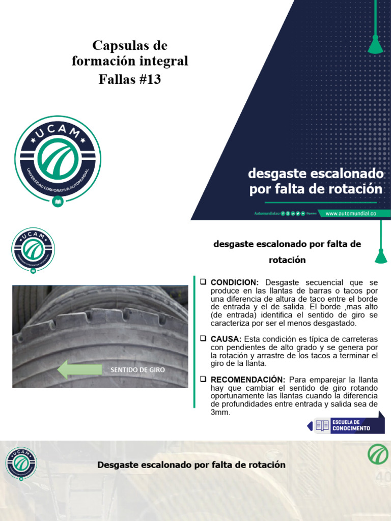 Fallas 13 Desgaste Escalonado Por Falta de Rotación | PDF