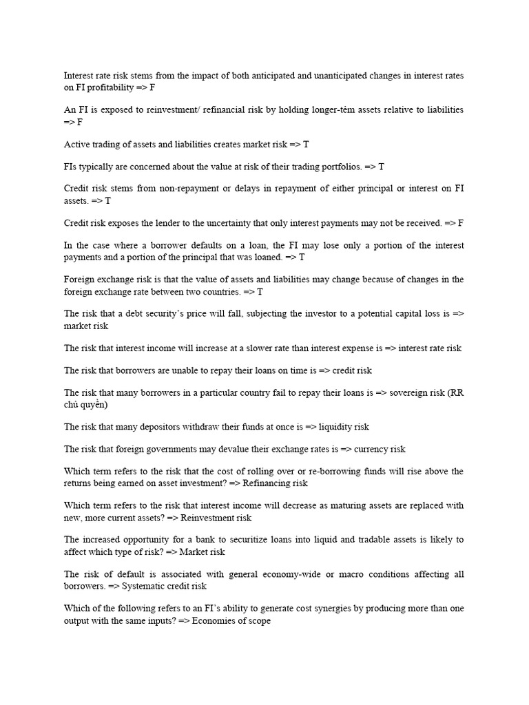 QTRRTC | PDF | Financial Risk | Market Liquidity