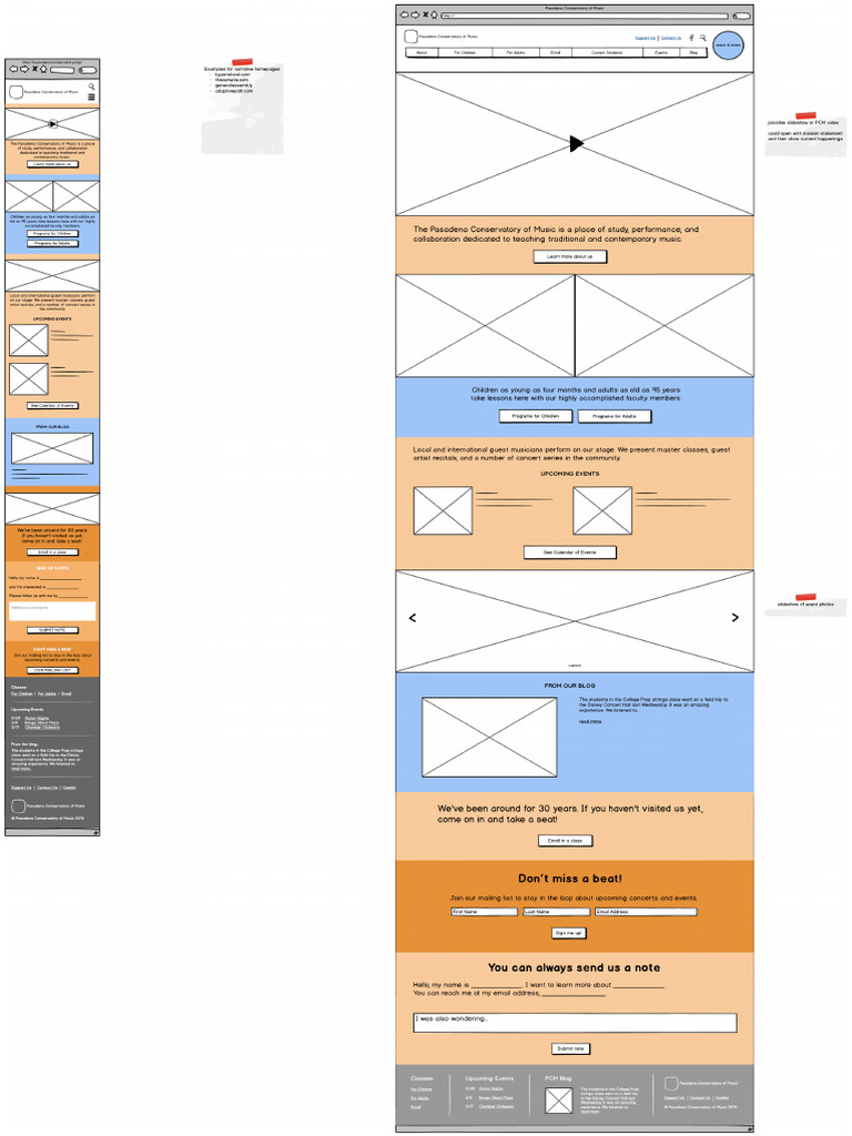 MOOC 4 - Wireframes - Pasadena - Conservatory | PDF