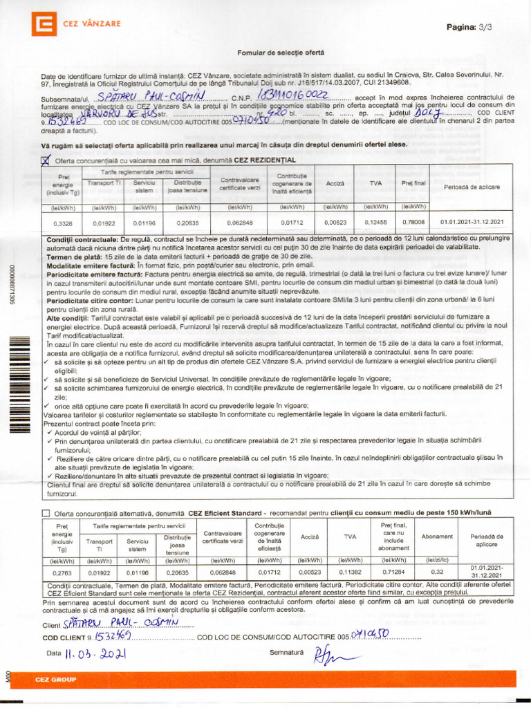 Formular de Selectie 2 | PDF