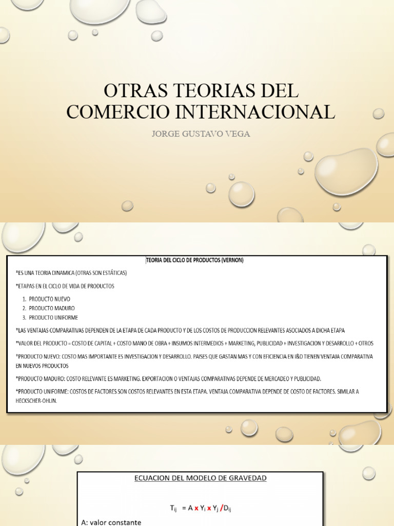 8 Otras Teorias Del Comercio Internacional | PDF | Agricultura | Perú
