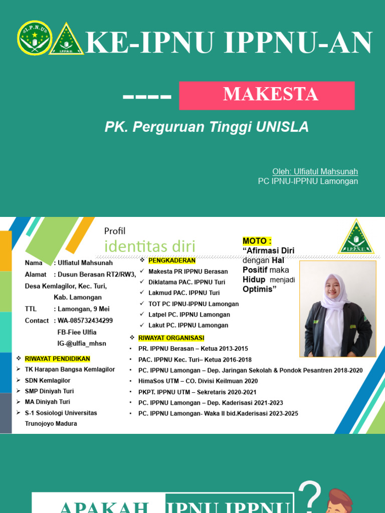IPNU IPPNU PK Perguruan Tinggi | PDF | Agama & Spiritualitas