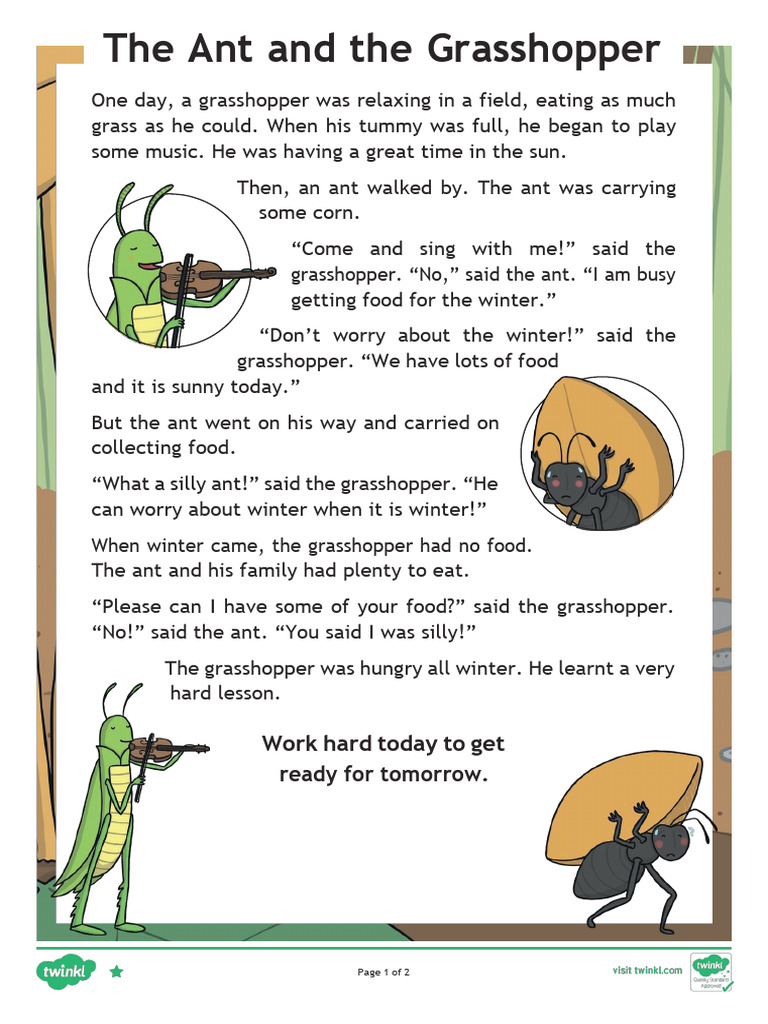 The-Ant-and-the-Grasshopper 2 | PDF
