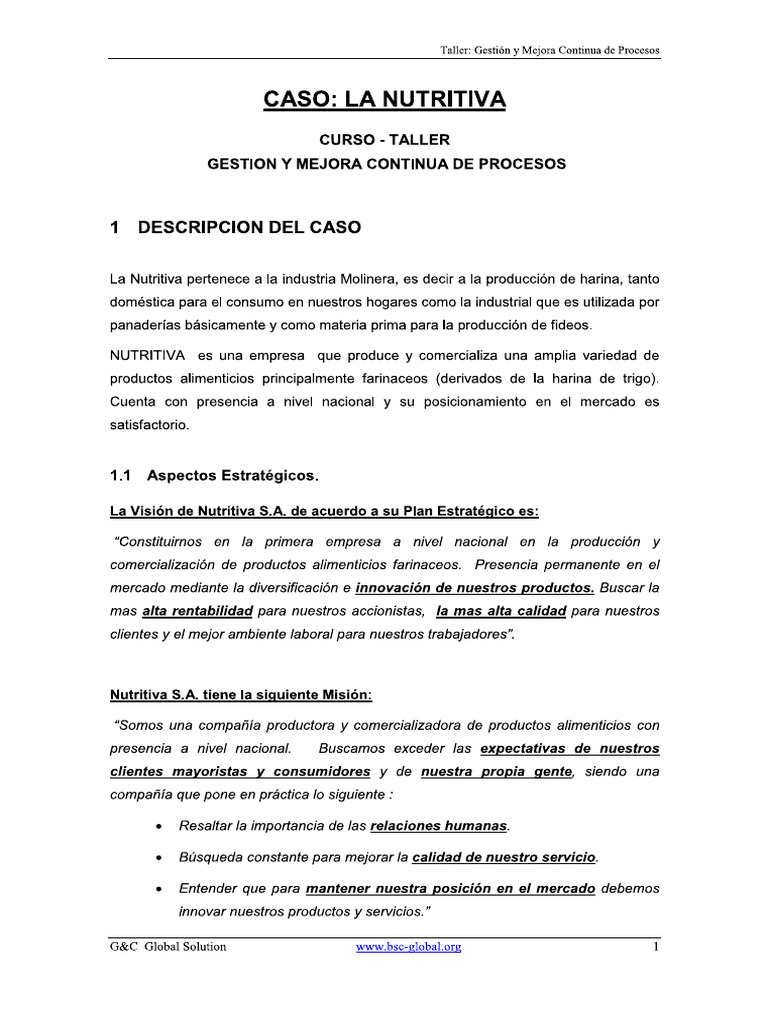 PC2 - Caso La Nutritiva | PDF