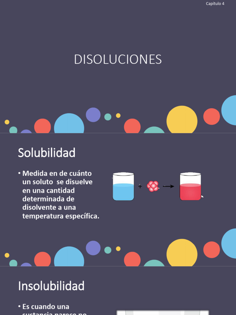 Disoluciones | PDF | Concentración | Solubilidad