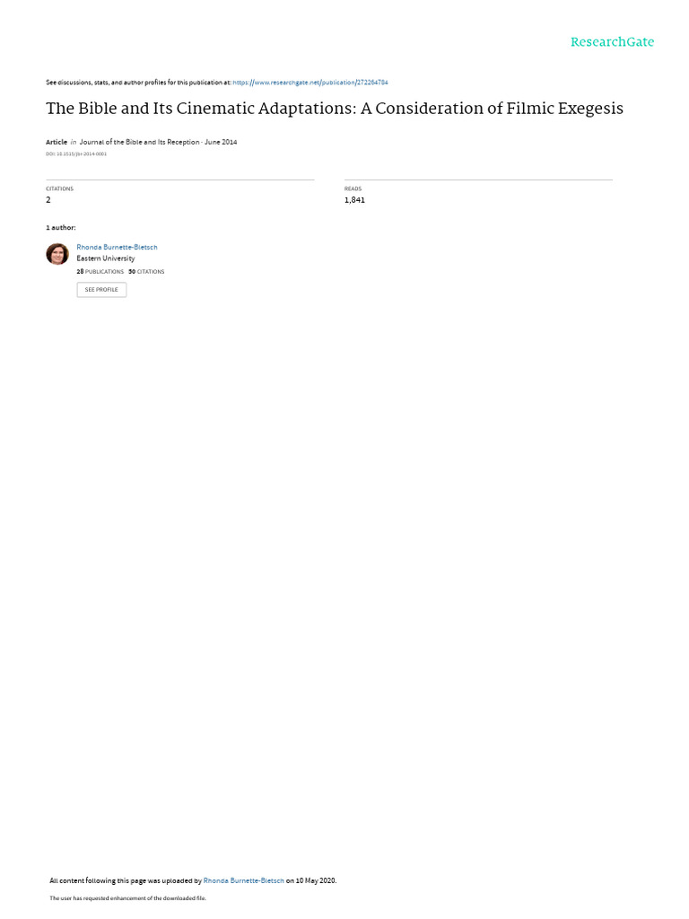 Adaptation Biblical | PDF | Bible | Exegesis