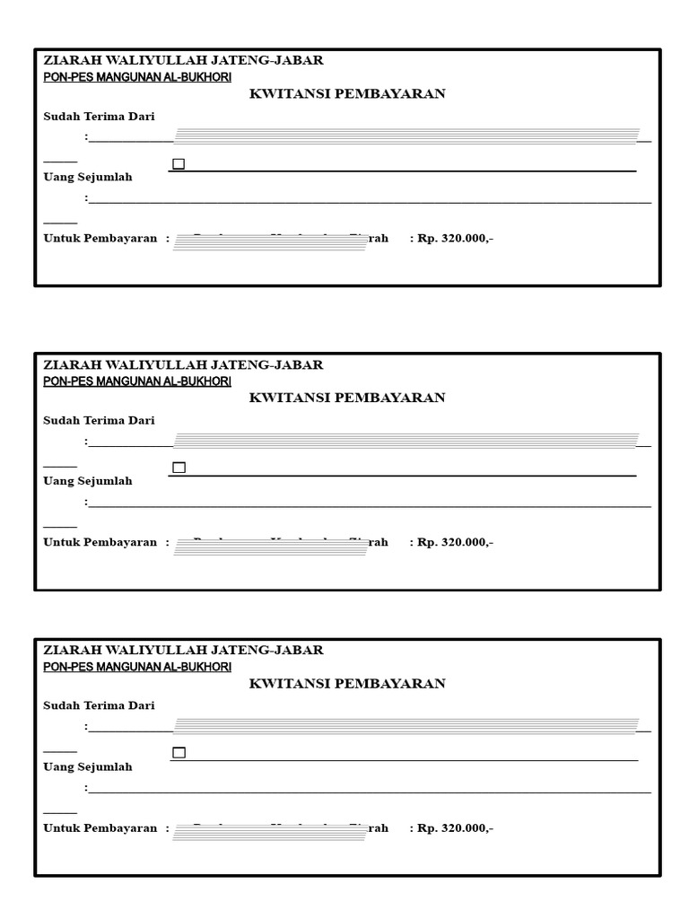 Kwitansi Pembayaran | PDF