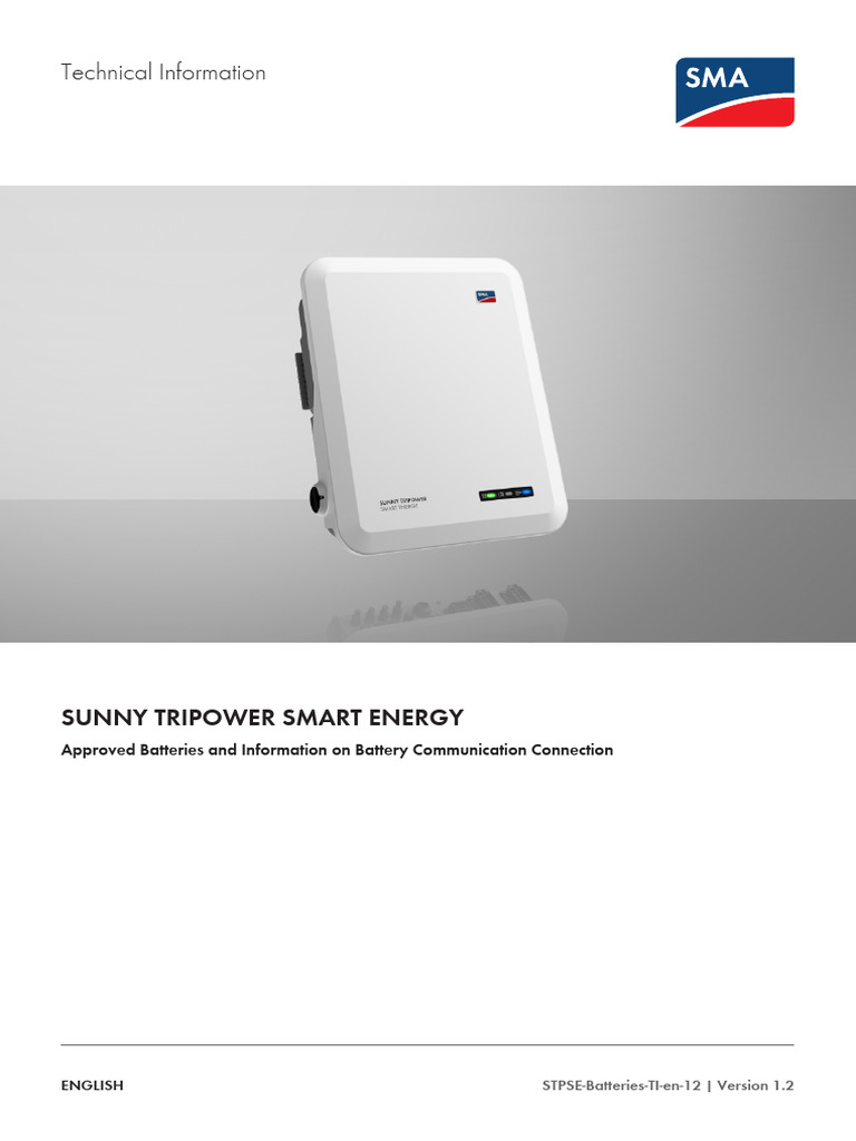 Technical Information: Sunny Tripower Smart Energy | PDF | Electronics ...