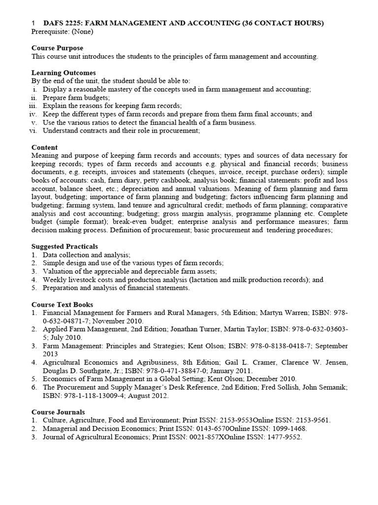 Principles of Farm Management and Accounting | PDF | Present Value ...