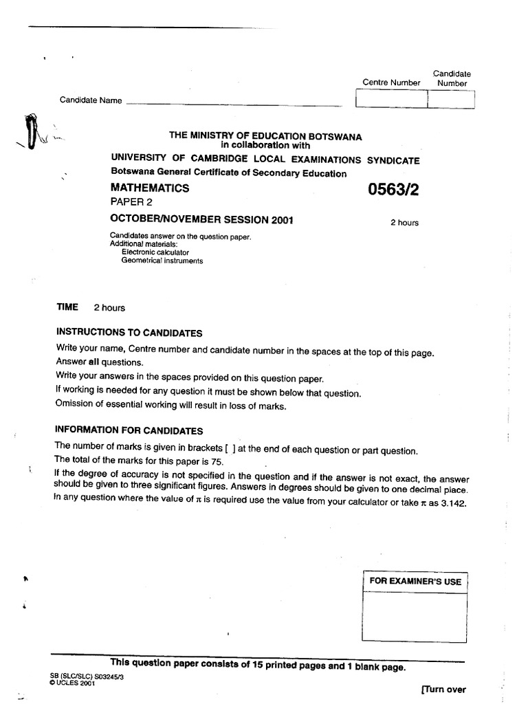 Maths Rev Kit pp2 | PDF